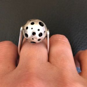 Jewelry | Sterling Silver Kinetic Orb Ring Sz 75 | Poshmark
